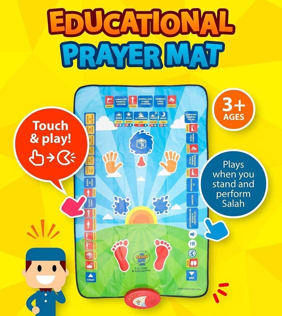My Salah Mat Educational Interactive Prayer Mat – Sahoolat Store